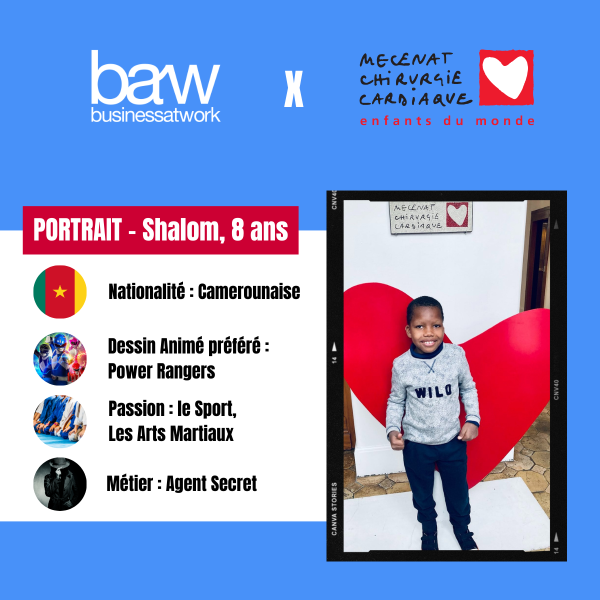 BAW x Mécénat Chirurgie Cardiaque - Portrait de Shalom, histoire d'une ...